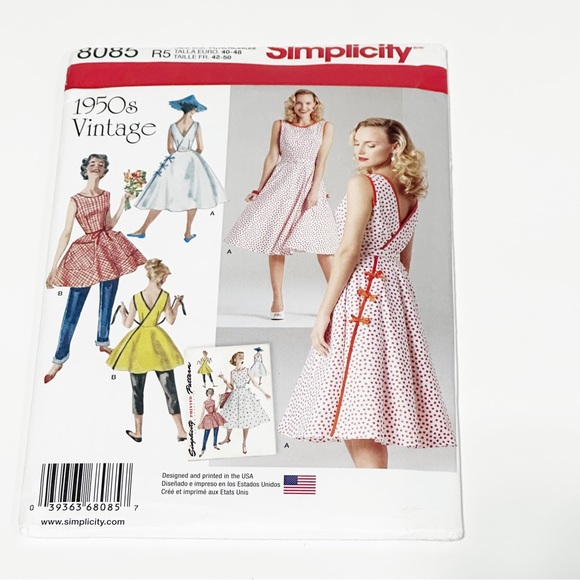Simplicity | Dresses | 95s Vintage Sinplicity Sewing Pattern 8085 ...